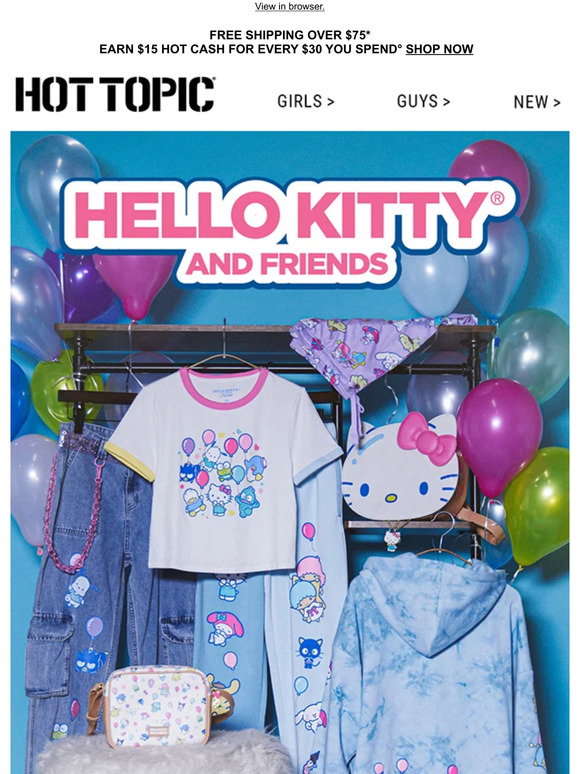 Hot Topic: Soar to new heights with Hello Kitty and Friends 🎈🌈 | Milled