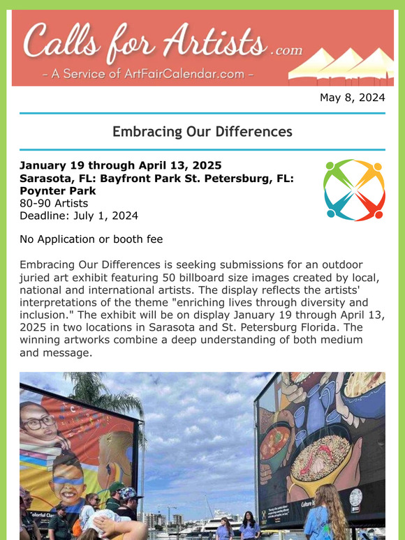 ArtFairCalendar: Embracing Our Differences - an outdoor juried art ...