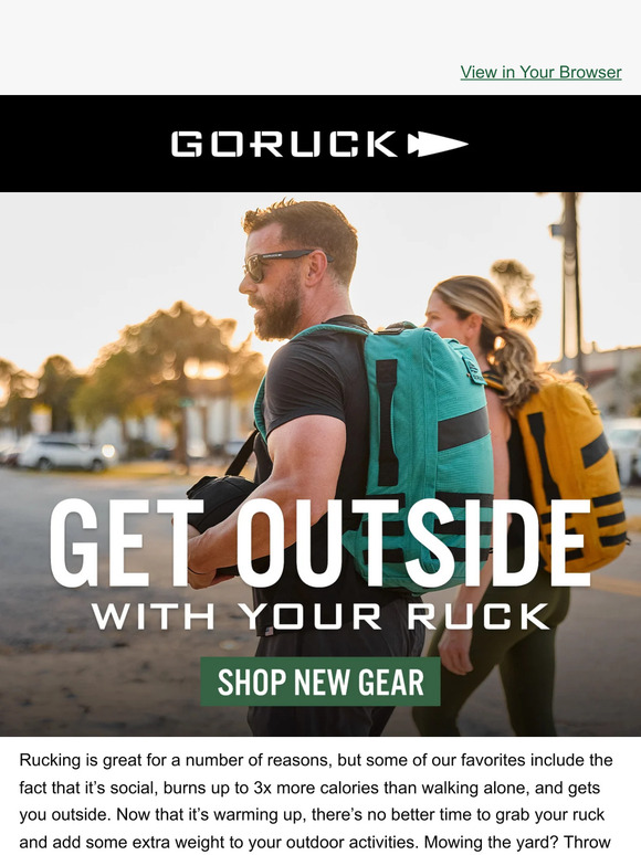 GORUCK: Get More Time Under Your Ruck and Get Outside | Milled