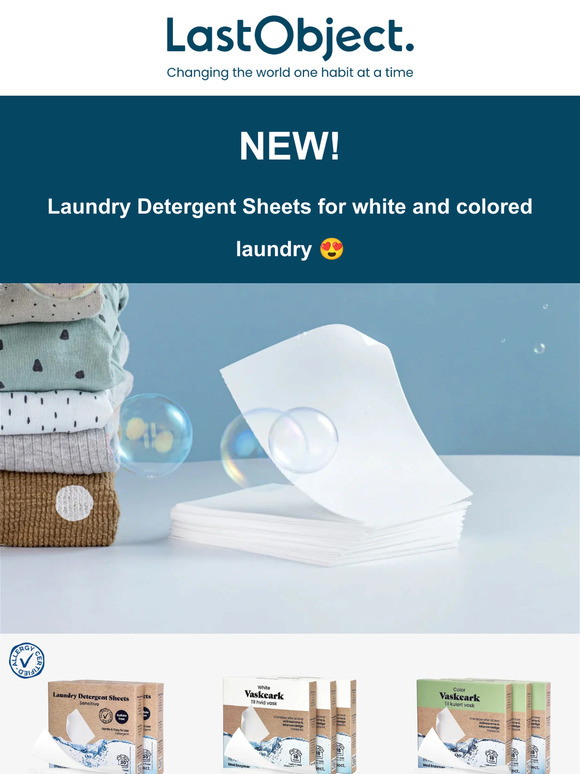 LastObject: NEW: Laundry Detergent Sheets for white and colored laundry! | Milled