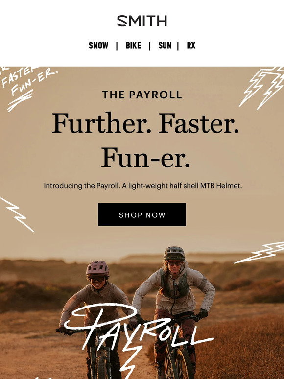 Smith Optics: The Payroll Helmet: Further. Faster. Fun-er. | Milled