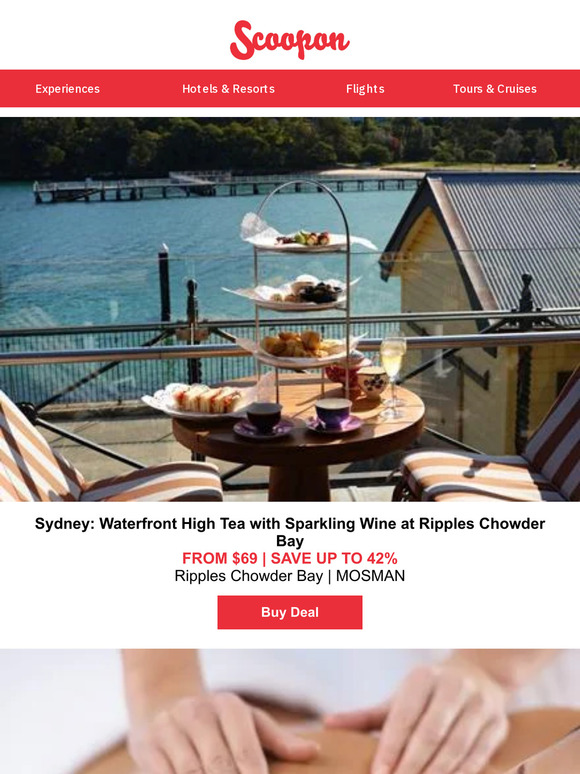 Scoopon: Chowder Bay: Ripples High Tea w. Sparkling Wine | Milled