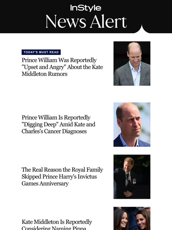 InStyle: Prince William was reportedly InStyle: Prince William was reportedly