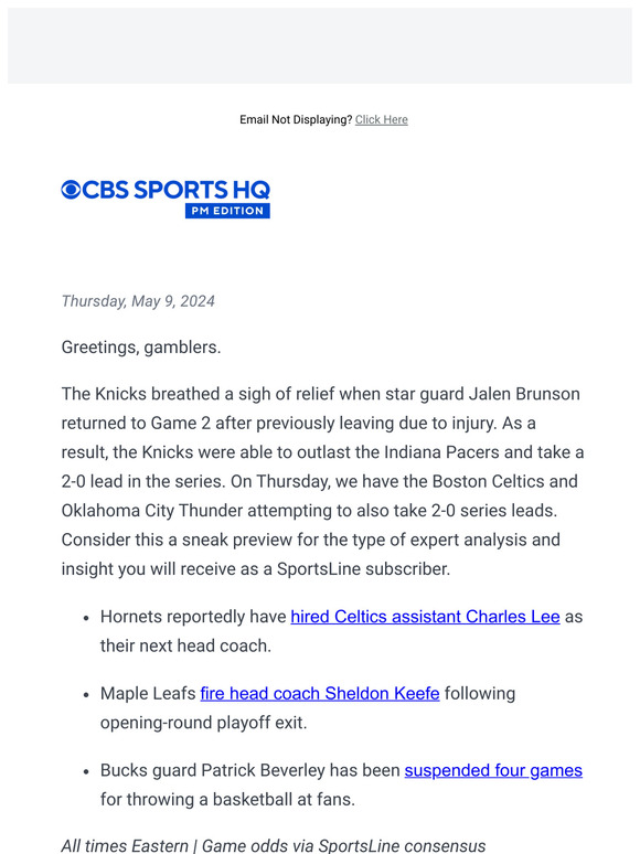 CBS Sports: Can the Celtics crush the Cavaliers again? | Pacers ...