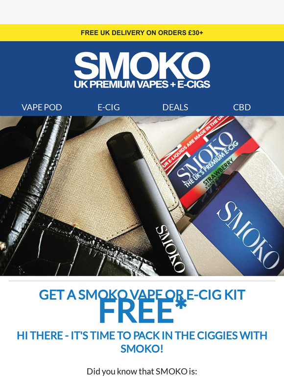 smoko: Pack in the Ciggies - Get a FREE Vape Kit* | Milled
