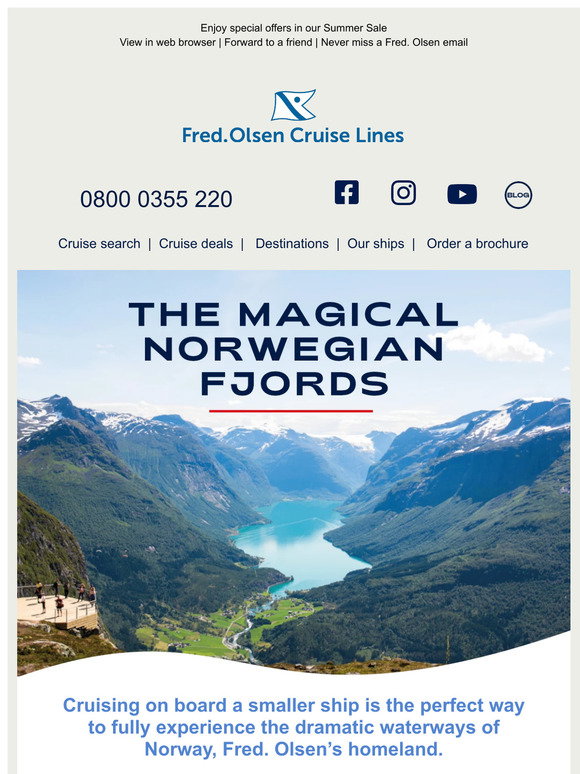 Fred Olsen Cruise Lines: Explore the Norwegian Fjords from £699pp | Milled