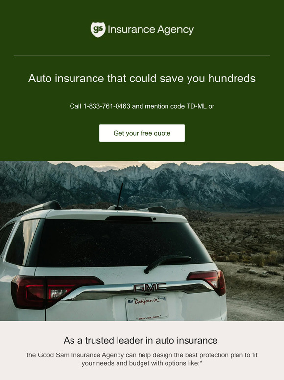 Good Sam: Auto Insurance that could save you hundreds! | Milled