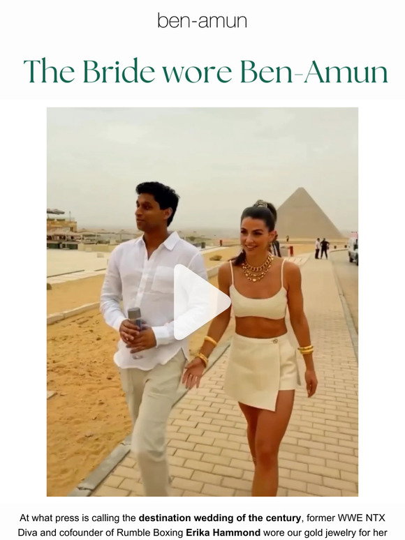 Ben Amun: Erika Hammond's look at THAT wedding 🐫💍 | Milled