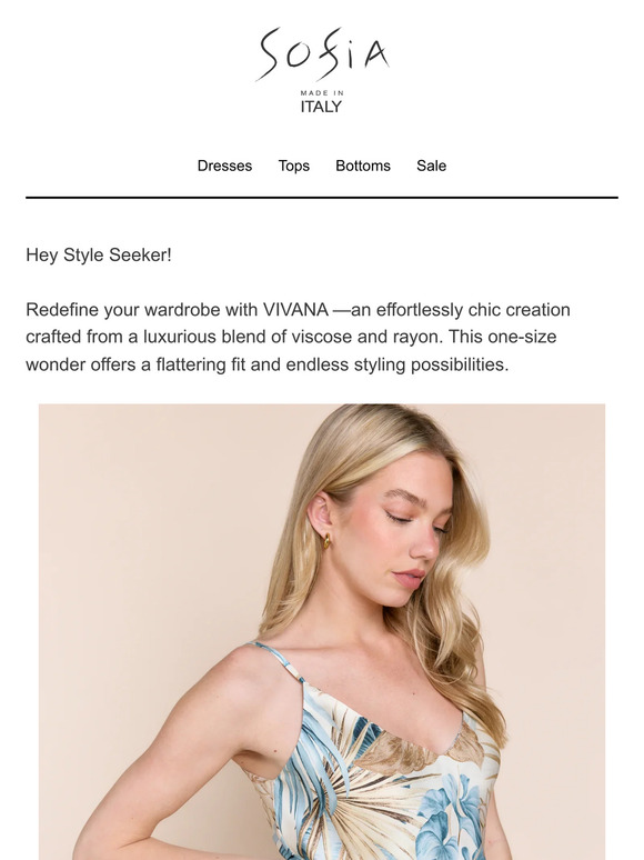 Sofia Collections: 👗 VIVANA: Luxurious Elegance Meets Vibrant Charm - Just Arrived! | Milled