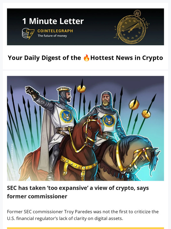 CoinTelegraph: SEC's crypto stance is a problem, TokenizeThis 2024 ...