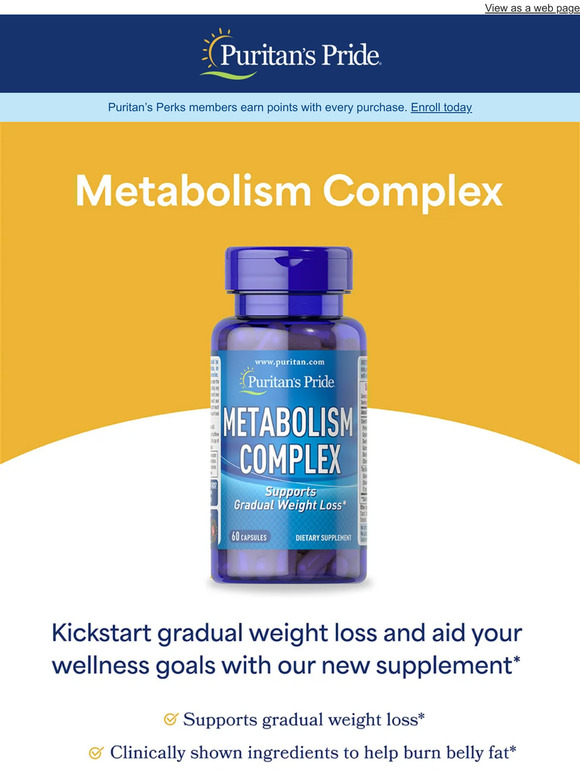 Puritan's Pride: NEW - Metabolism Complex | Milled