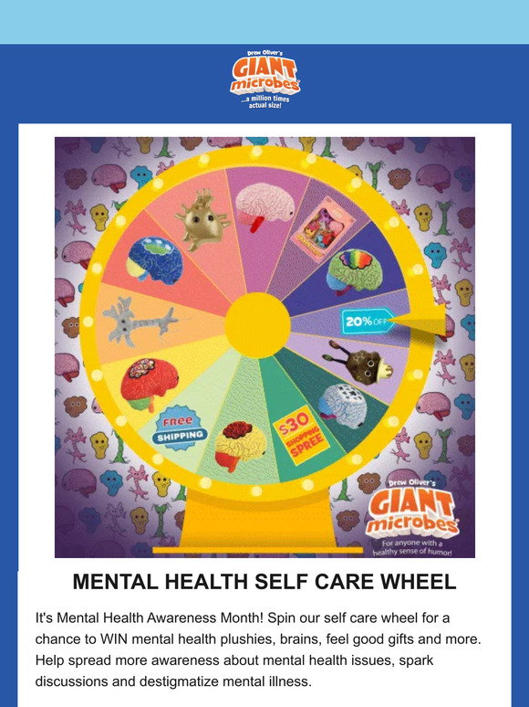 GIANTmicrobes: Mental Health Month Self Care Wheel | Milled