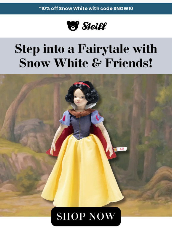 Steiff: 🍎 Meet Steiff's Newest Disney Princess: Snow White Felt Doll 👸 ...