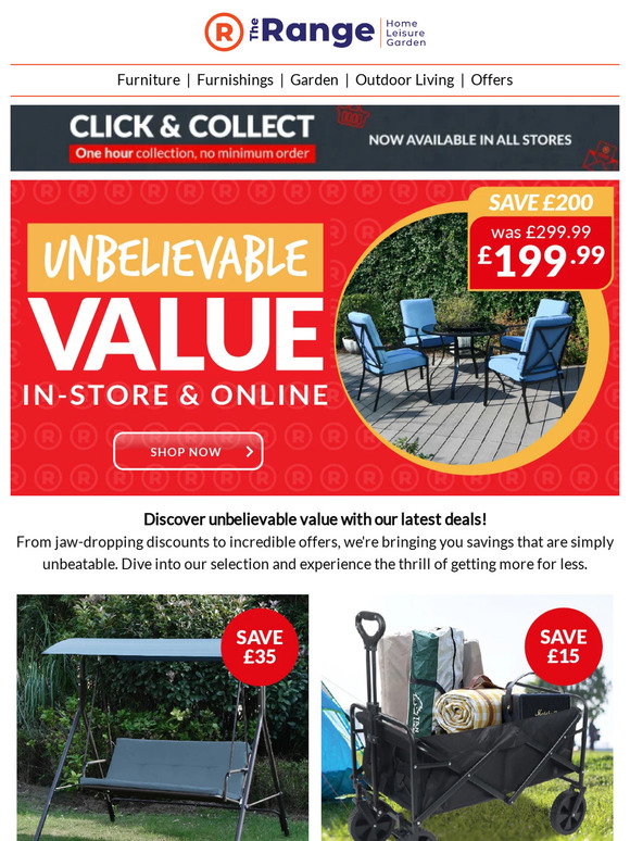 The Range: JUST IN! Our Latest Unbelievable Value Deals Have Landed ...