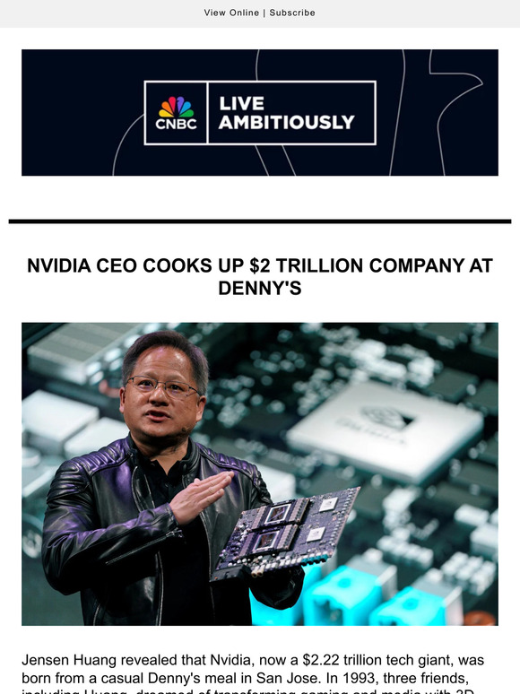 CNBC: Nvidia's Inspiring Journey From Denny's To A Trillion-Dollar Tech ...
