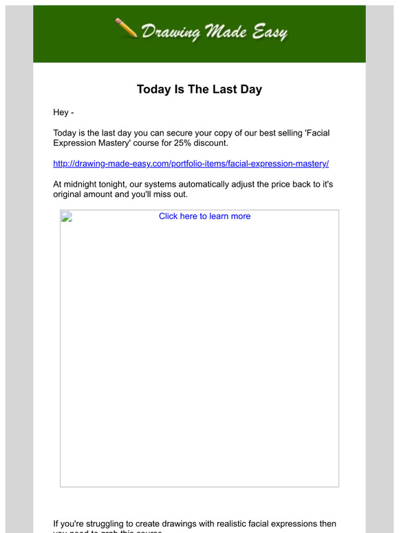 Drawing Made Easy: — - today is the last day | Milled