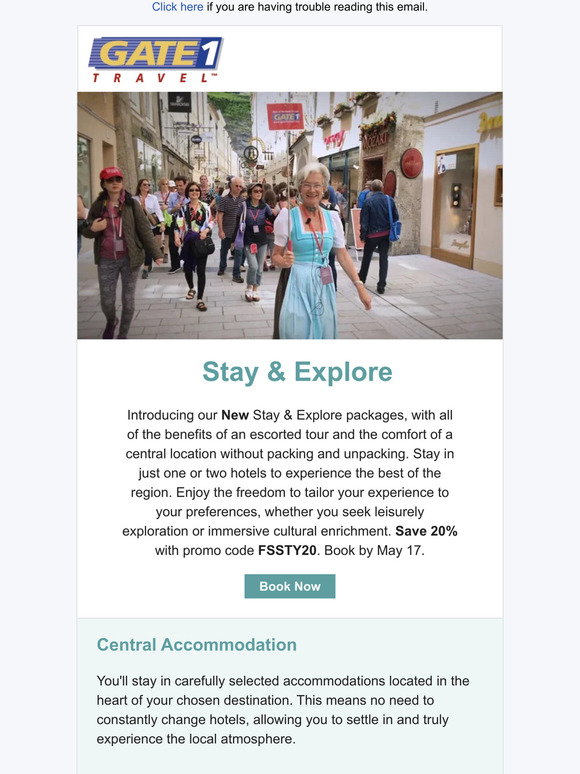 Gate 1 Travel: Announcing NEW Stay & Explore Tours by Gate 1 | Save 20% ...