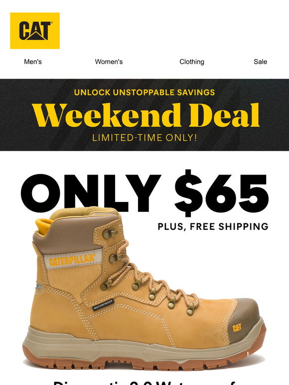 Cat Footwear: 🔔 WEEKEND DEAL ALERT: $65 Diagnostic 2.0 Work Boots ...