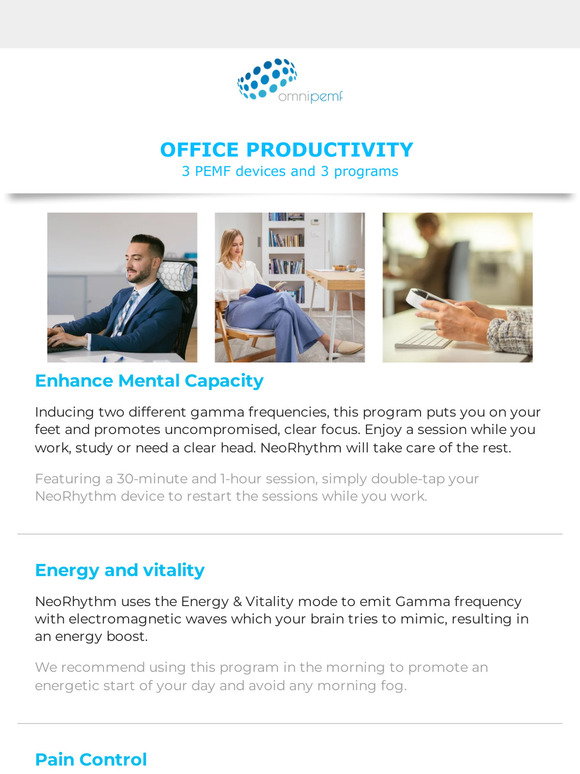 NeoRhythm: Using PEMF devices in the office | Milled