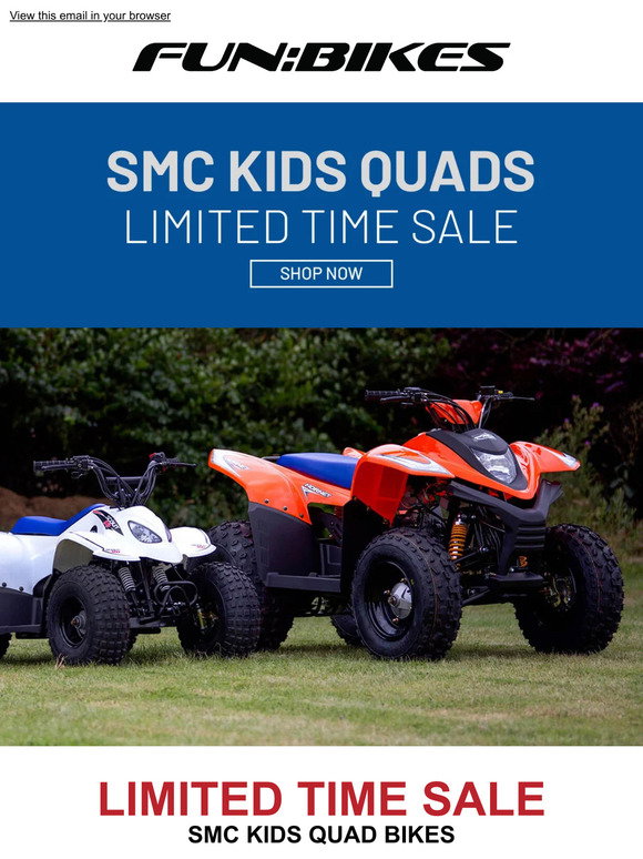 Fun Bikes: Grab a SMC Kids Quad with our Limited Time Sale! | Milled