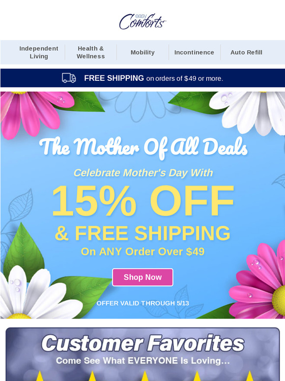 Easy Comforts: Celebrate Mom: Unmissable Deals Inside 🎁 | Milled