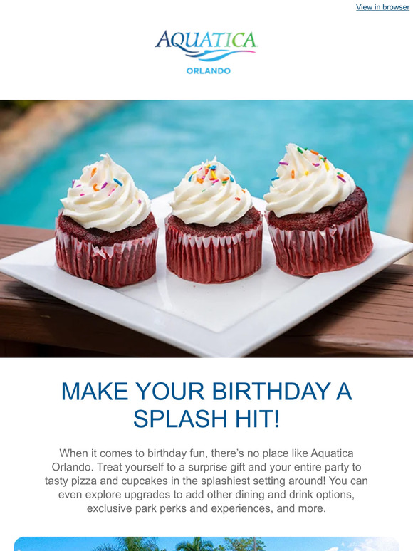 SeaWorld: 🧁 Make Your Birthday a Splash Hit! 🌊 | Milled