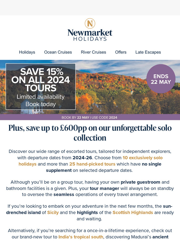 Newmarket Holidays Email Newsletters: Shop Sales, Discounts, and Coupon ...