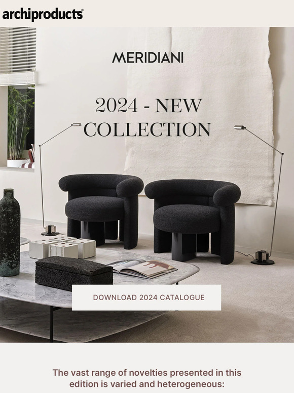 Archiproducts: Meridiani 2024 furniture for day, night and outdoor ...