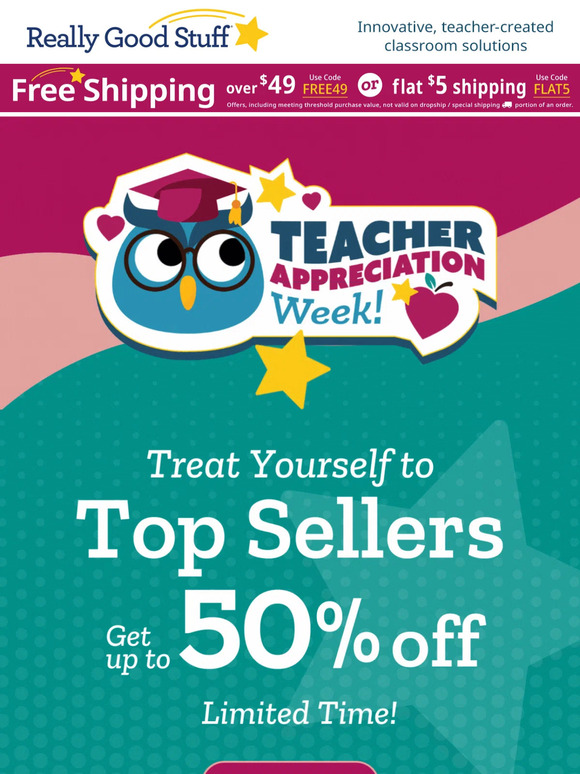 Really Good Stuff: Happy Teacher Appreciation Week! Savings just for ...