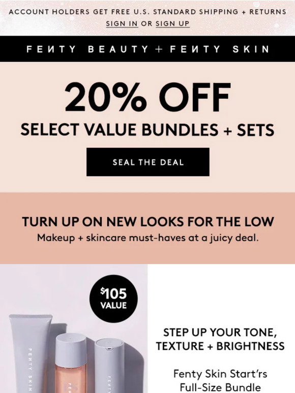 Fenty Beauty Email Newsletters: Shop Sales, Discounts, and Coupon Codes