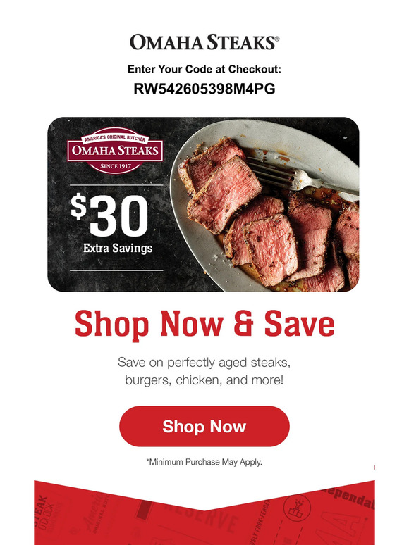 Omaha Steaks: Cha-Ching 💸 $30 Reward Card Inside! | Milled