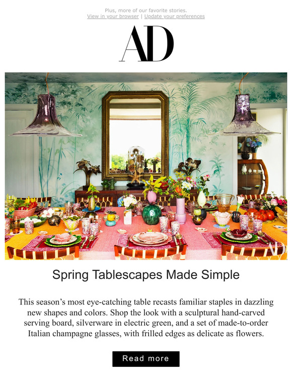 Architectural Digest: 40+ Ways to Set Your Spring Table | Milled