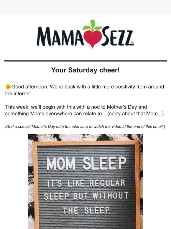 Mama Sezz: Your Saturday Cheer: good news from around the internet | Milled