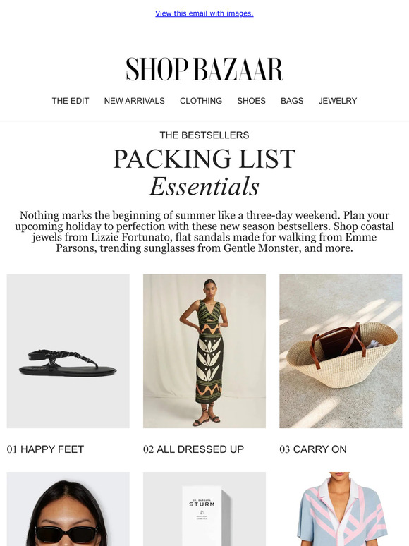 Harper's Bazaar: The Bestsellers: Memorial Day Packing List | Milled
