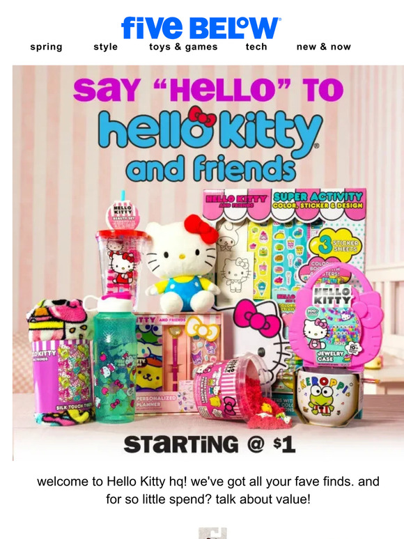 Five Below: new Hello Kitty cuteness! 🎀 | Milled