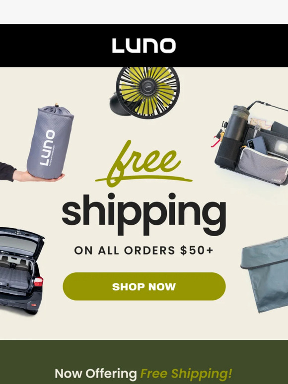 Luno: Starting NOW 🚨 FREE SHIPPING with any purchase over $50 | Milled