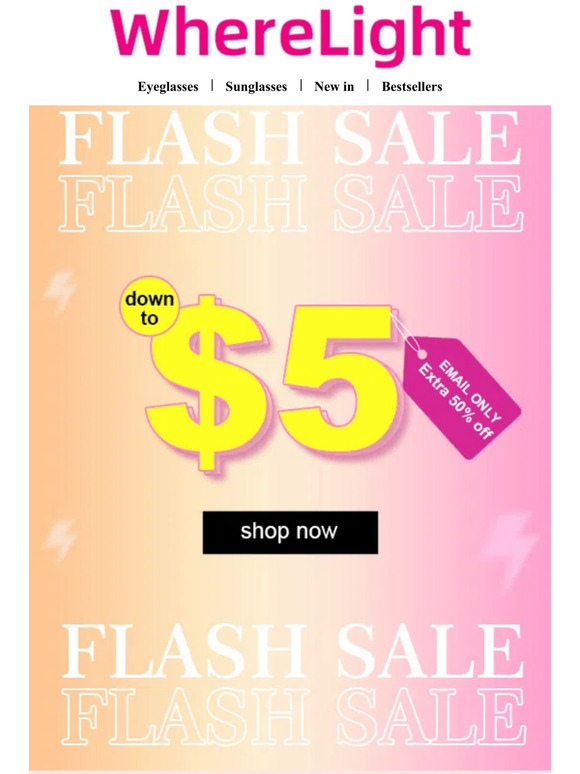 WhereLight: Weekly Flash Sale is coming! | Milled