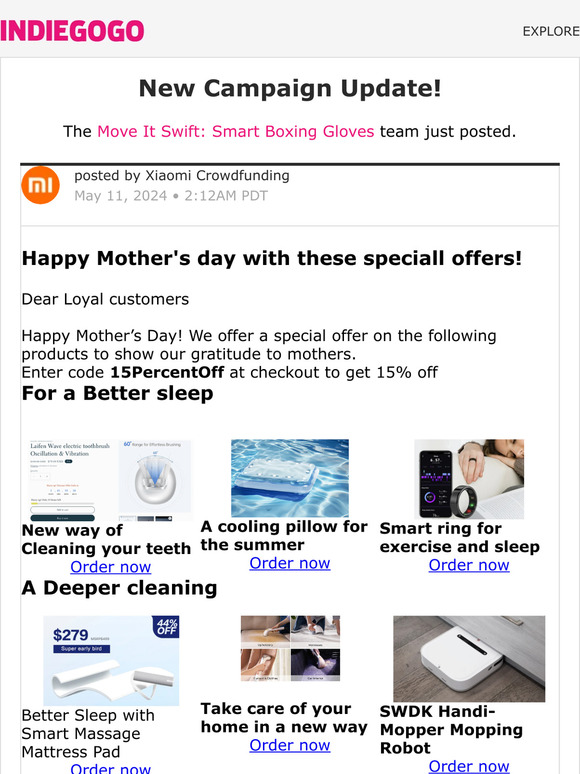 Indiegogo: 📢 Update #25 from Move It Swift: Smart Boxing Gloves | Milled