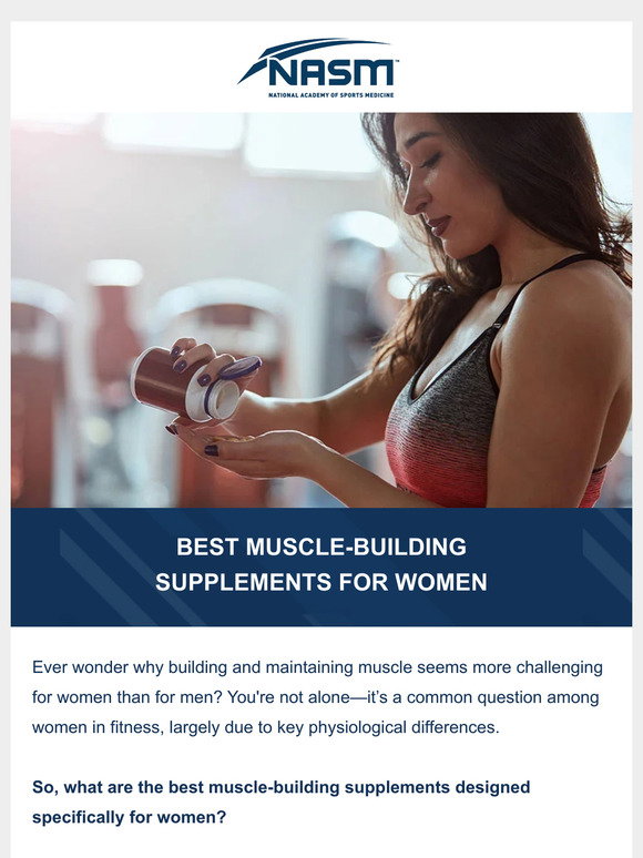 National Academy of Sports Medicine: Top Muscle-Building Supplements ...