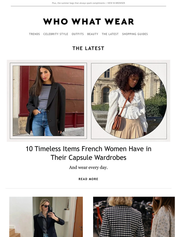 Who What Wear: 10 timeless items French women have in their capsule ...