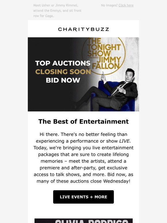 Charitybuzz: See it live: Concerts, late night shows, premieres + more ...