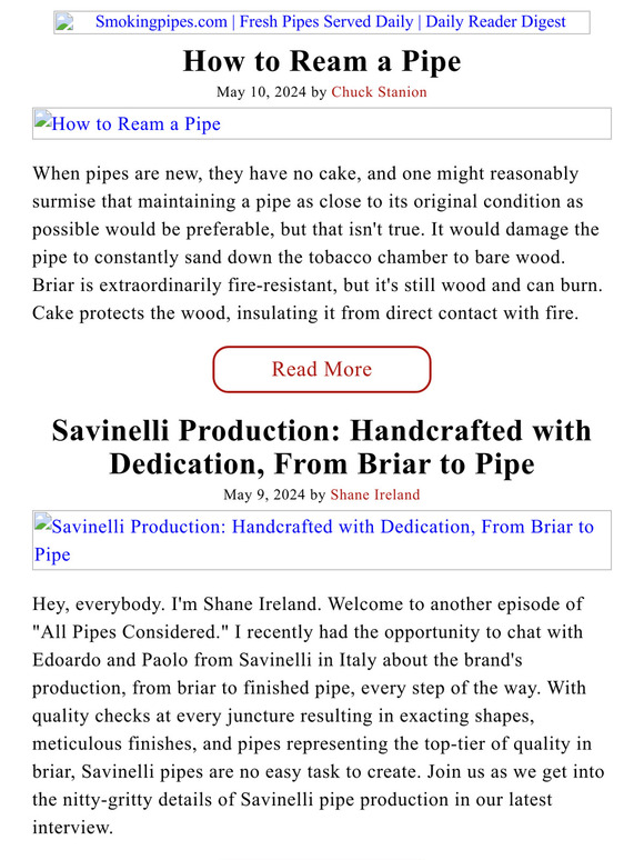 Smokingpipes: How To Ream A Pipe | Daily Reader Digest | Milled