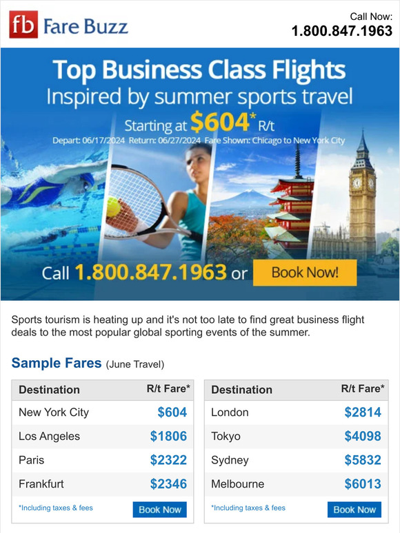 Fare Buzz: 🏅Score summer business class flights. RT fares starting at ... Fare Buzz: 🏅Score summer business class flights. RT fares starting at ...