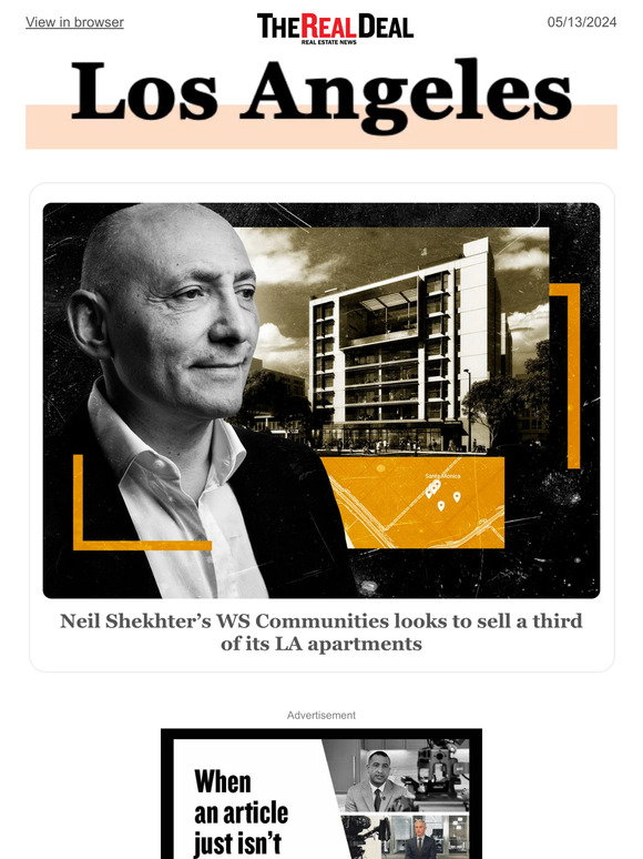 The Real Deal: Neil Shekhter looks to sell a third of LA apartments ...