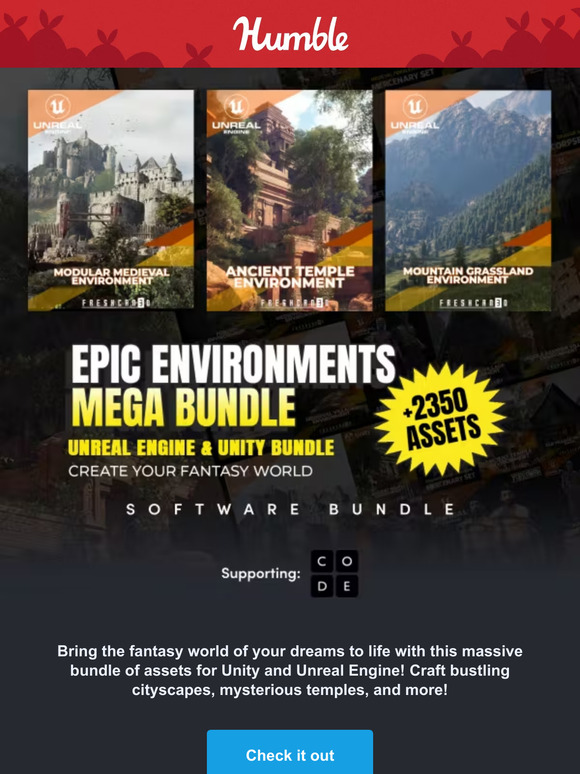 Humble Bundle: Build amazing fantasy worlds with this asset bundle for Unity & Unreal! 🏰 | Milled
