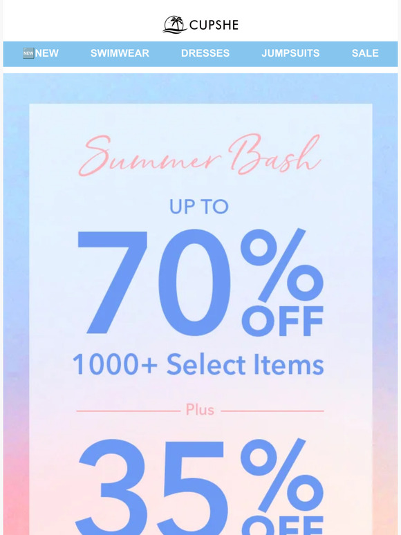 Cupshe: Grab It While It's Hot 🔥 Up to 70% OFF + More! | Milled