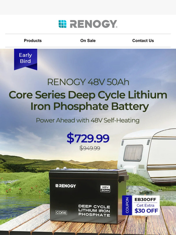 Renogy: The Ultimate Release：48V 50Ah Smart Lithium Iron Phosphate ...