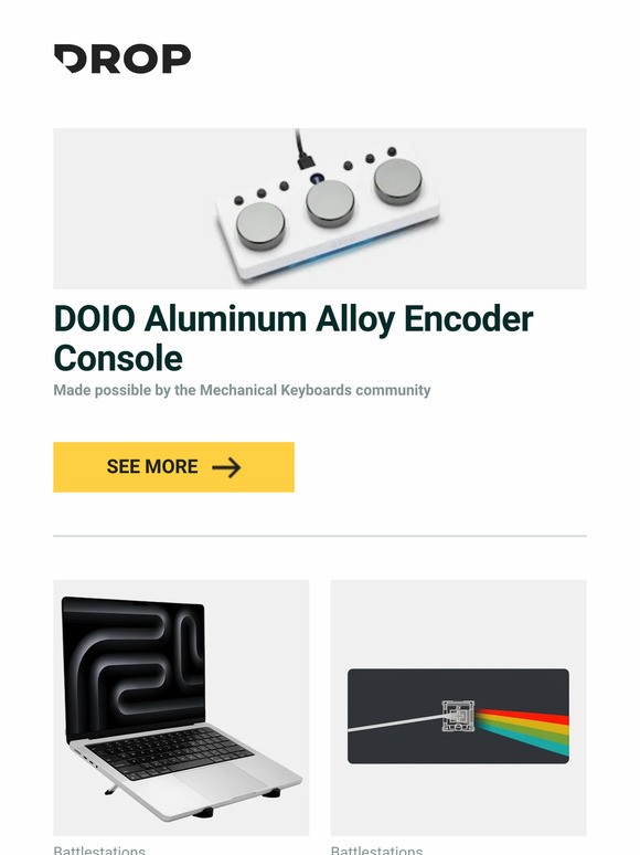 Drop: DOIO Aluminum Alloy Encoder Console, NSMO Laptop Stand, Drop ...