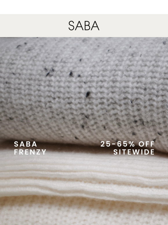 SABA: SABA FRENZY | 25-65% OFF | Milled