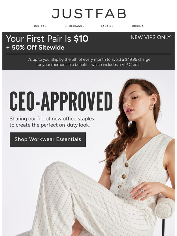 JustFab Email Newsletters: Shop Sales, Discounts, and Coupon Codes